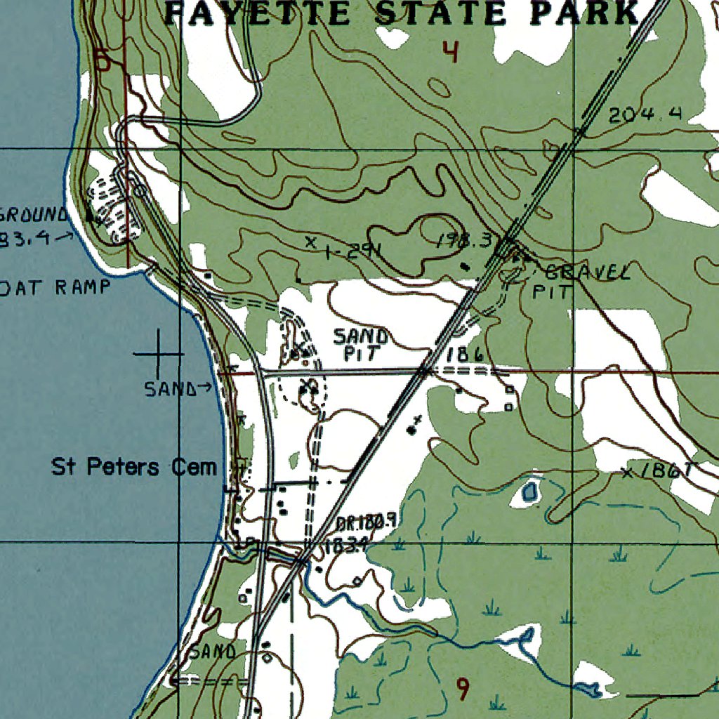 MI-Fayette: Authoritative US Topos 1985 Map by Western Michigan ...