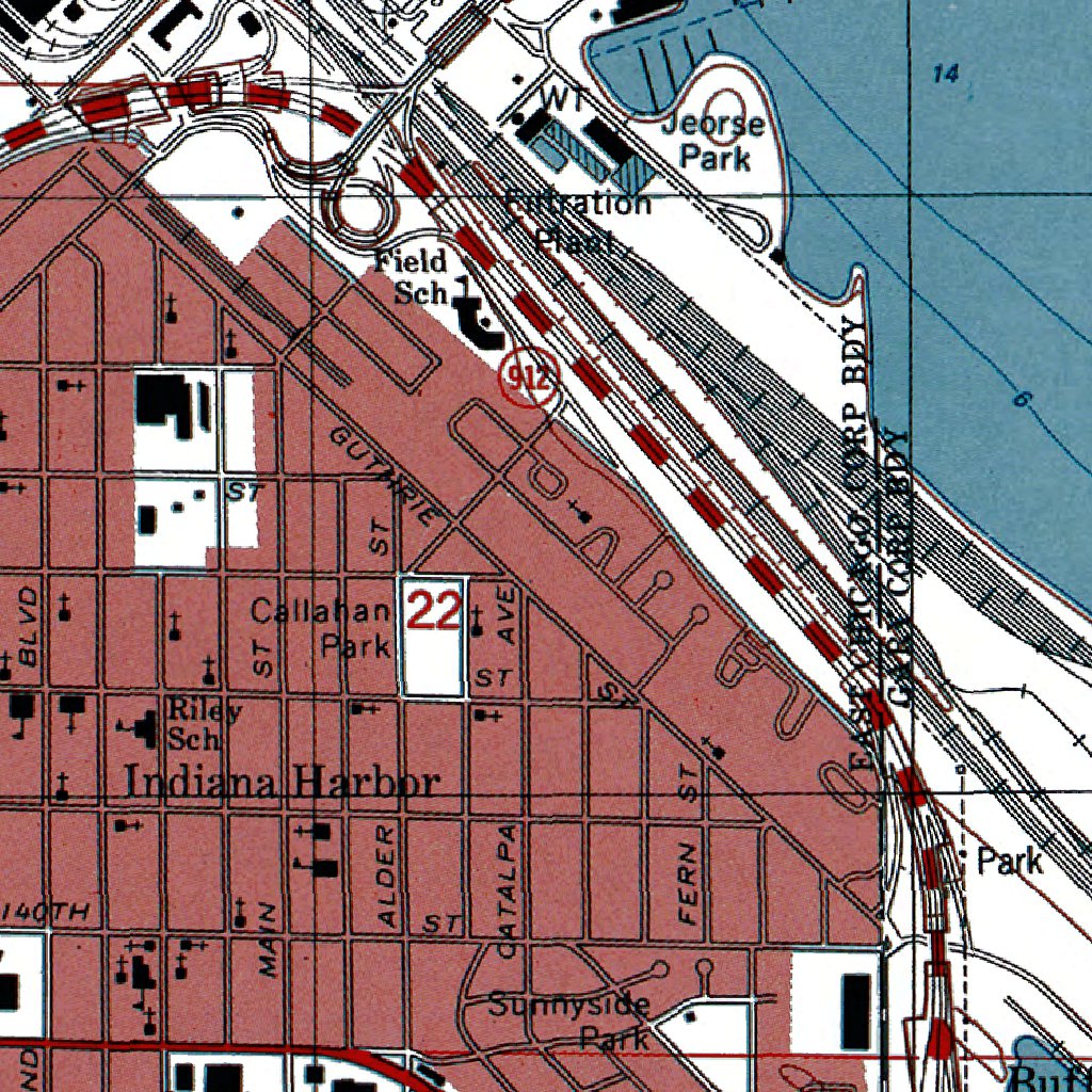 IN-Whiting: Authoritative US Topos 1991 Map by Western Michigan ...