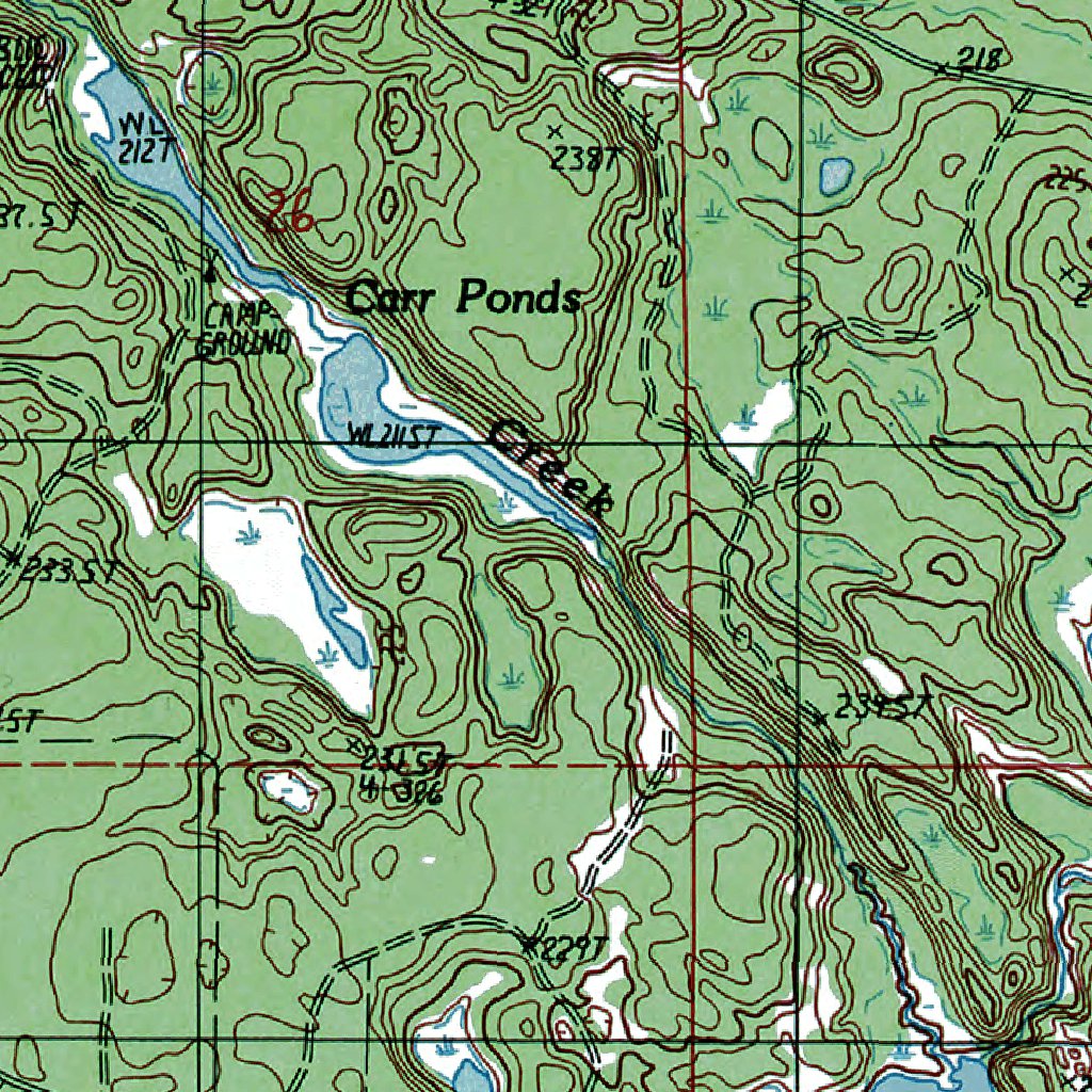 MI-Gooseneck Lake: Authoritative US Topos 1985 Map by Western Michigan ...
