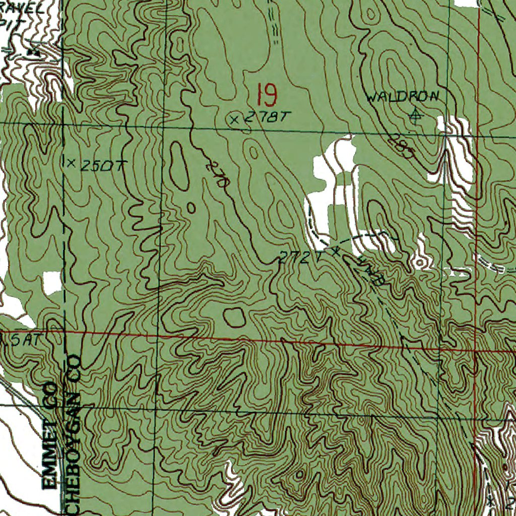 MI-Burt Lake: Authoritative US Topos 1986 Map by Western Michigan ...