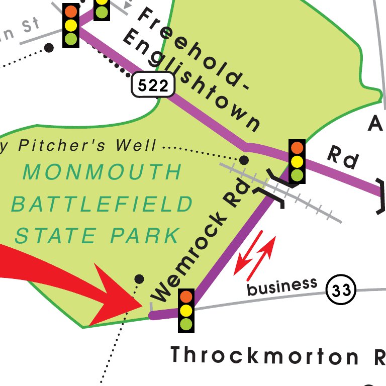 The Battle of Monmouth Ride Map by Avenza Systems Inc. | Avenza Maps