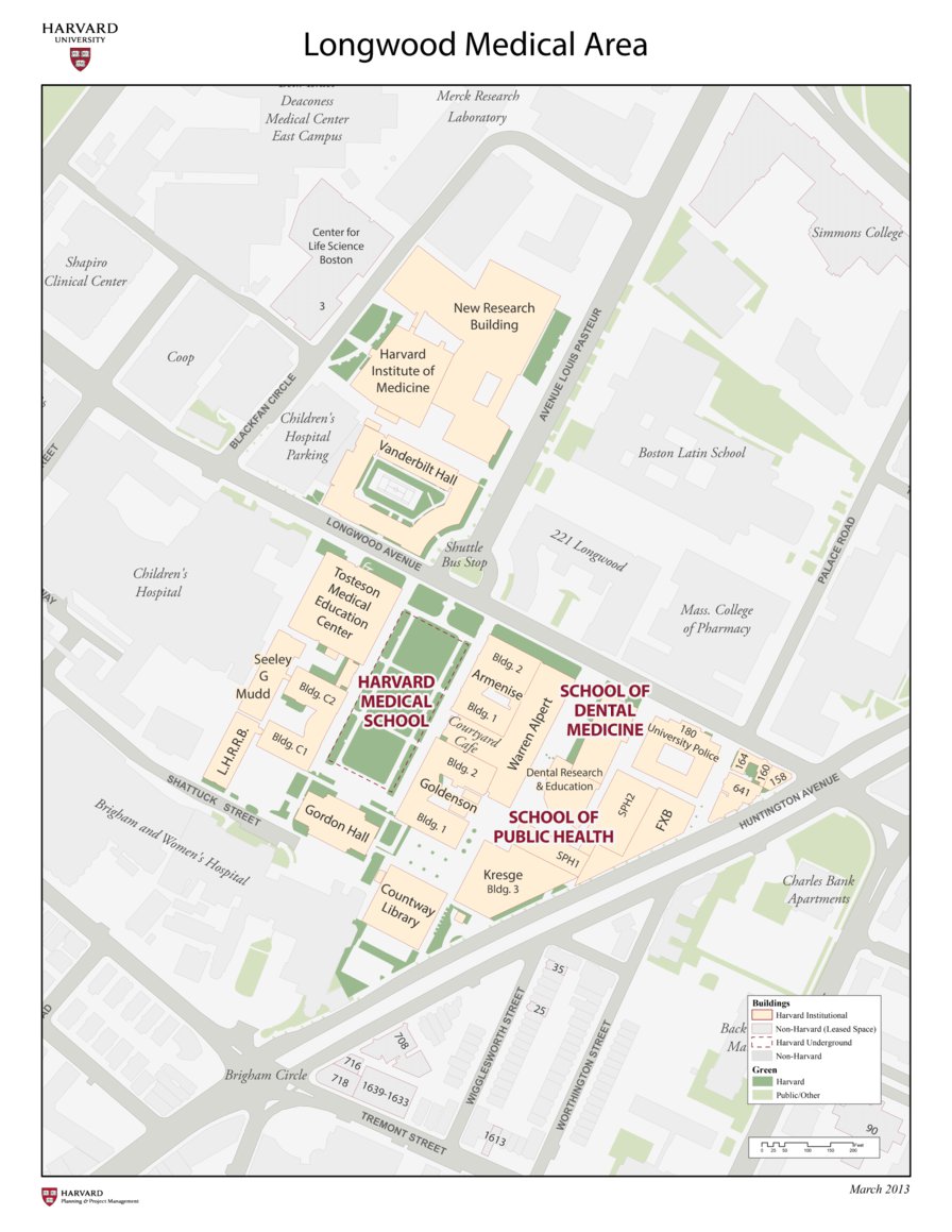 Harvard: Longwood Campus Map by Avenza Systems Inc. | Avenza Maps