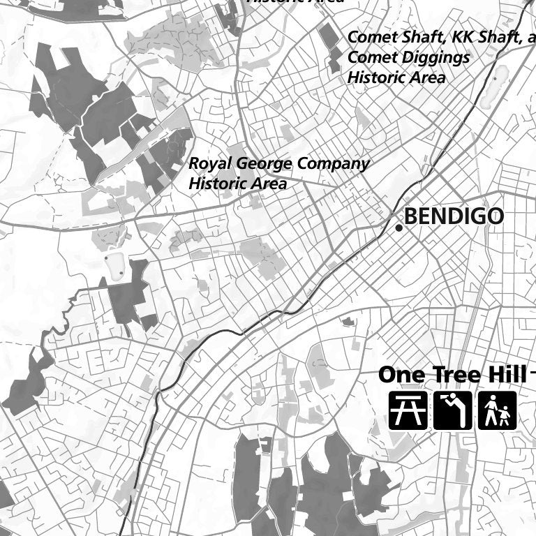 Bendigo Dog Walking Visitor Guide Map by Parks Victoria | Avenza Maps