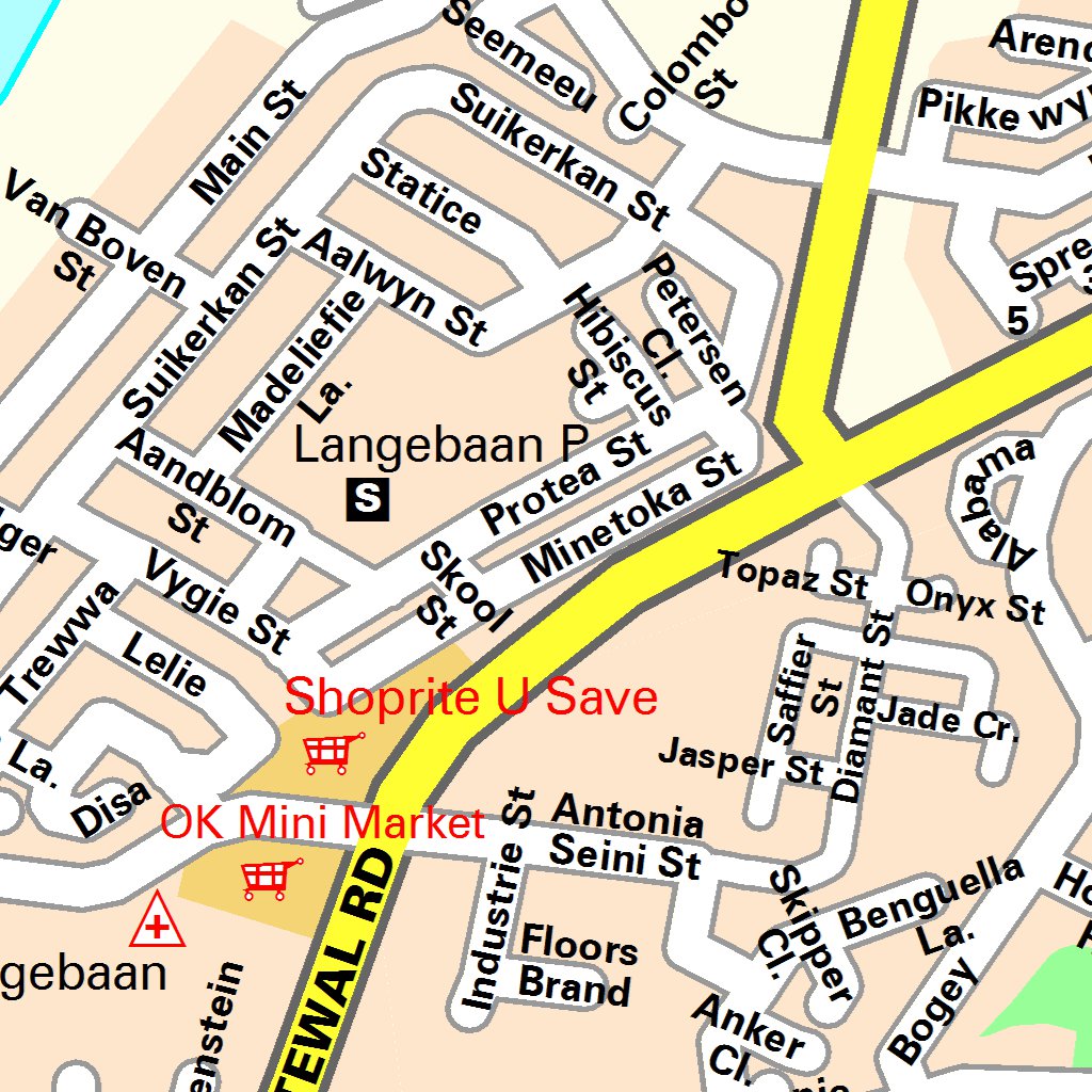 Langebaan Map by MapStudio | Avenza Maps