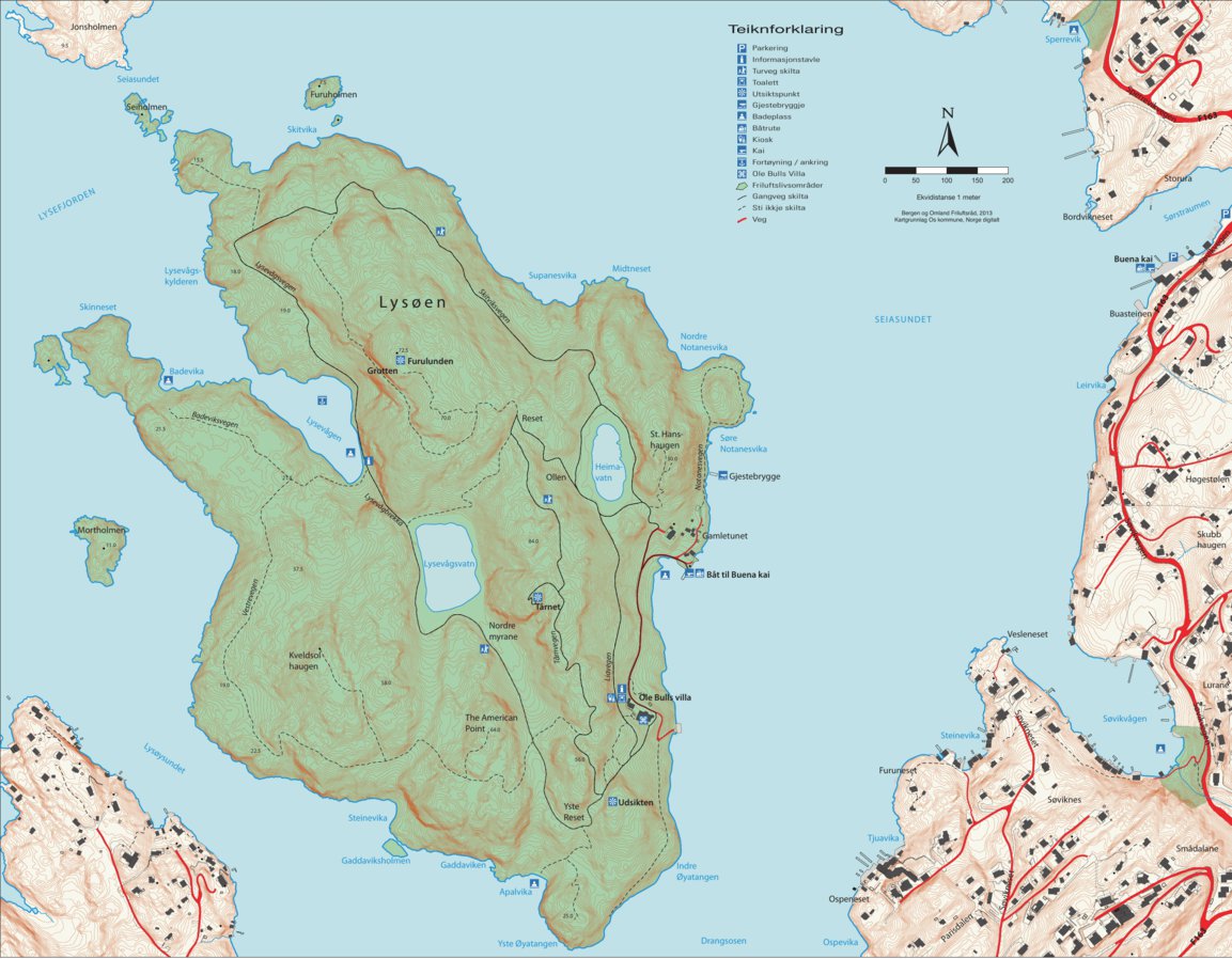 Lysøen Map by Bergen og Omland Friluftsrad | Avenza Maps