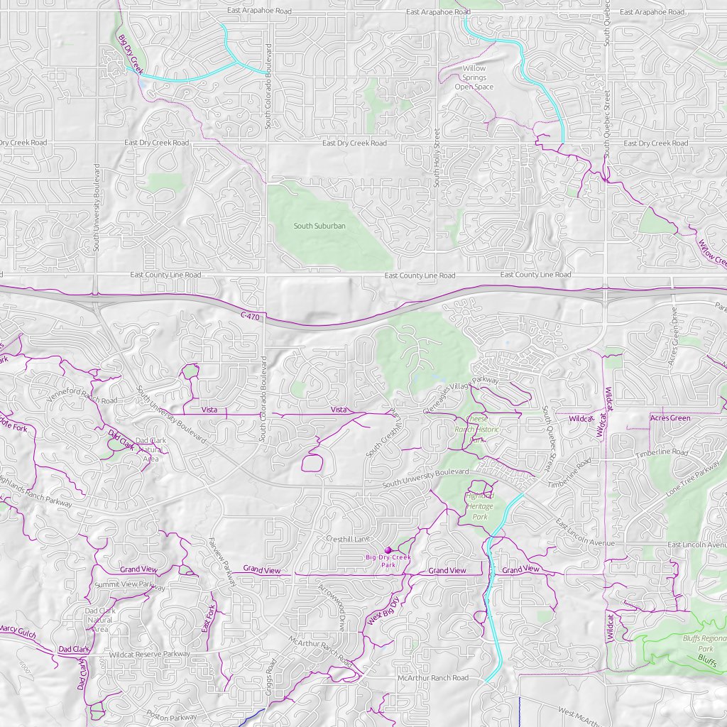 Denver Bike Paths and Trails Map by Orbital View, Inc. | Avenza Maps