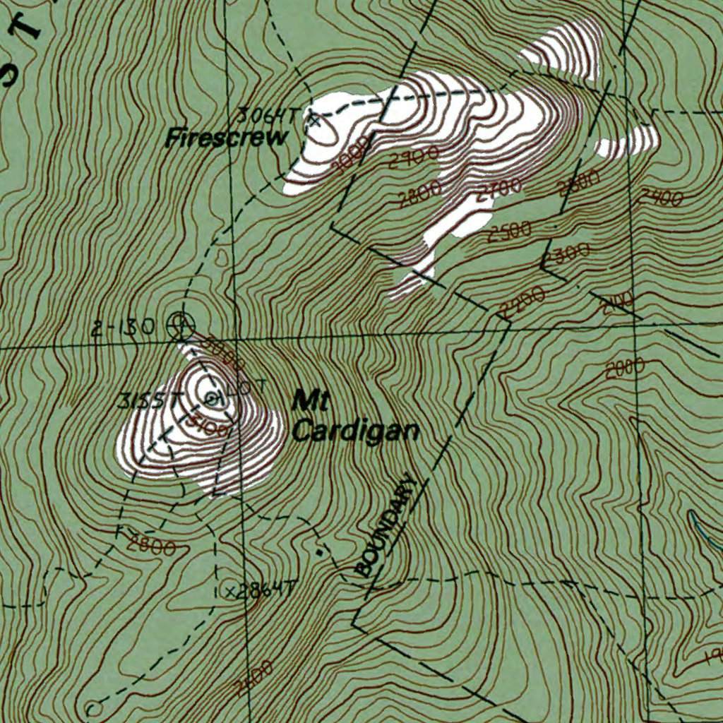 NH-Mt Cardigan: Authoritative US Topos 1987 Map by Western Michigan ...