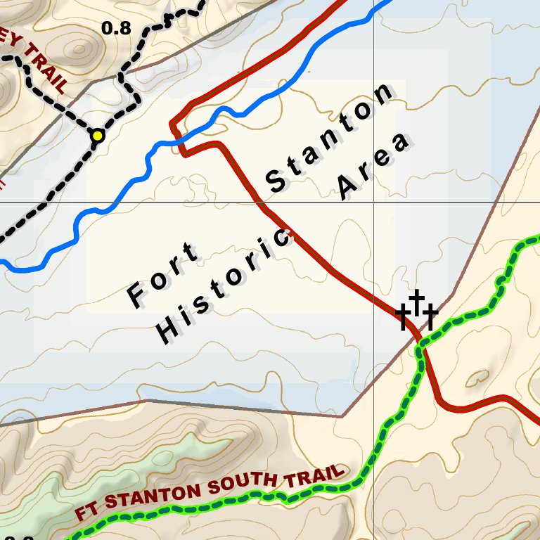Fort Stanton Trail Map by Bell Geographic | Avenza Maps