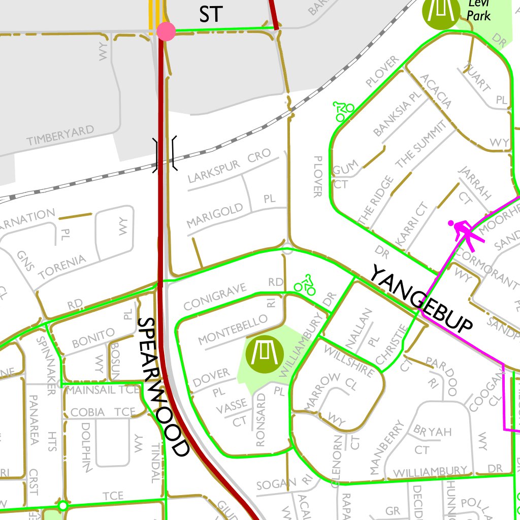 City of Cockburn - South Walking Cycling Map by Western Australia ...