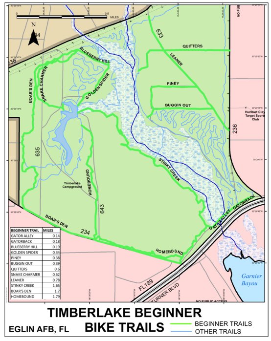 Eglin AFB Timberlake Beginner Bike Trails map by Eglin Air Force Base ...