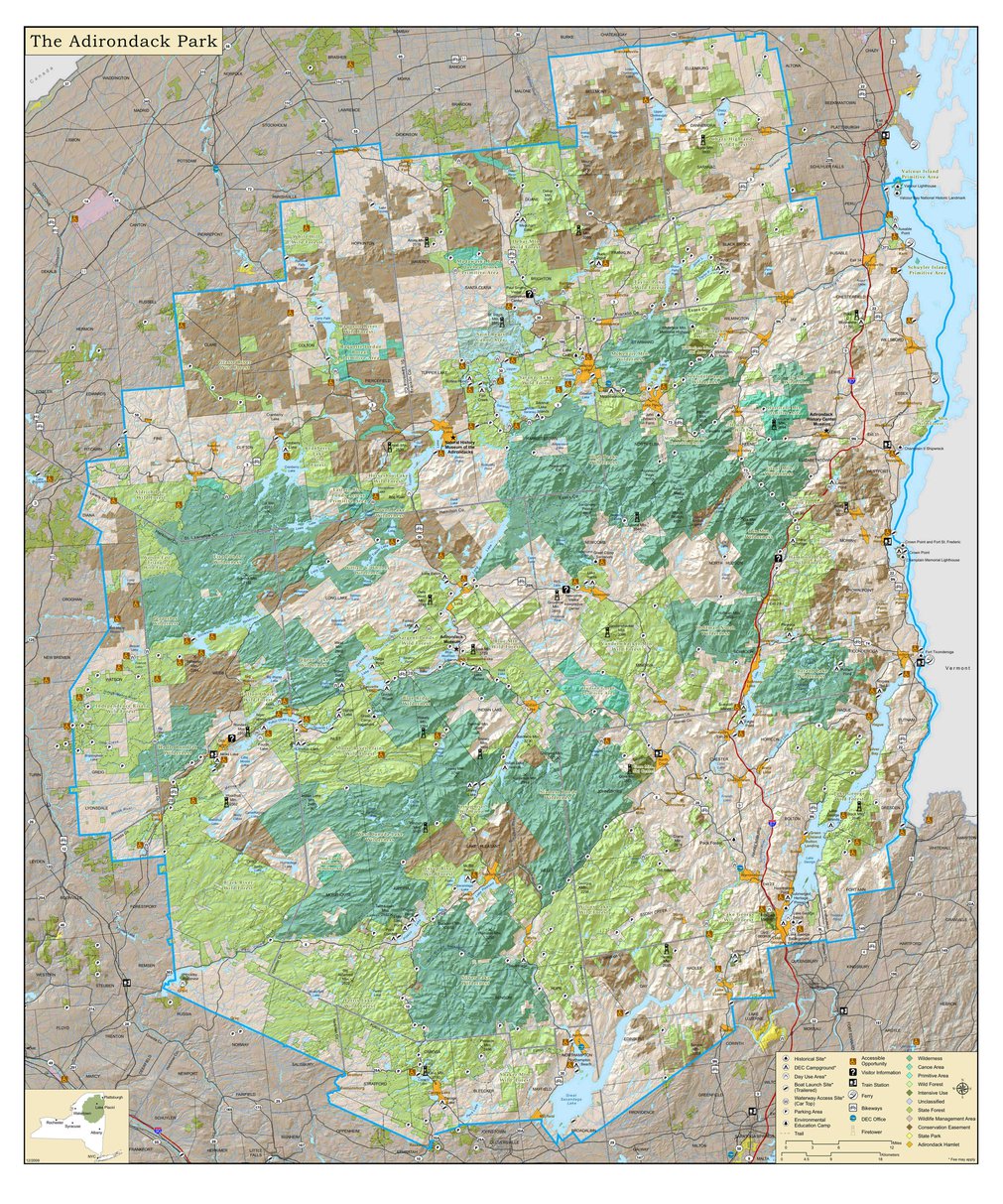 Adirondack Park Map by mapsoffline.com | Avenza Maps