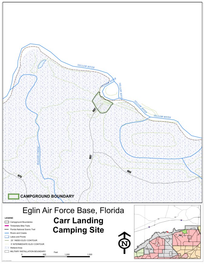 Eglin AFB Camping - Carr Landing Map by Eglin Air Force Base | Avenza Maps