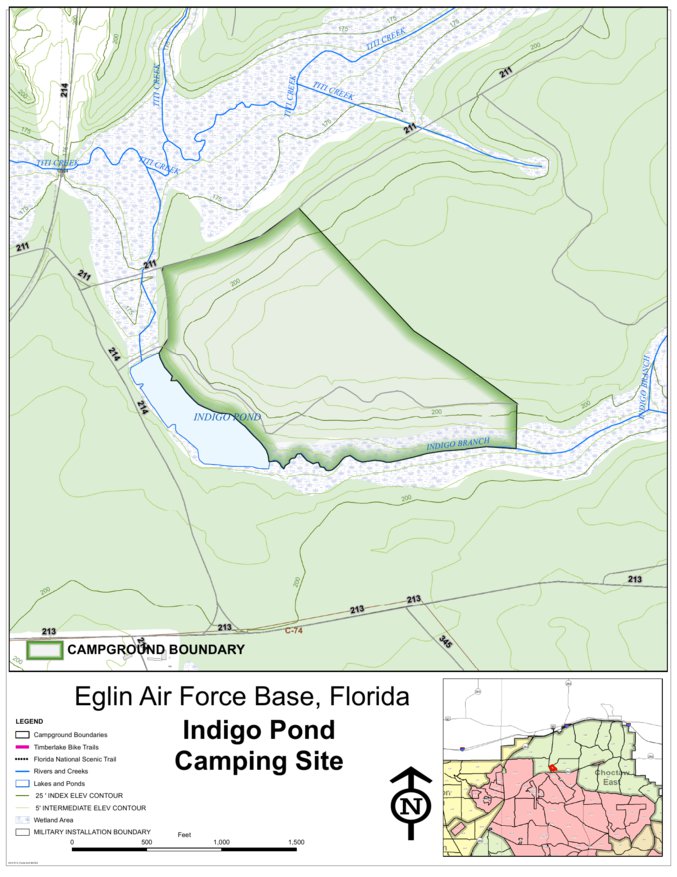 Eglin AFB Camping - Indigo Pond Map by Eglin Air Force Base | Avenza Maps