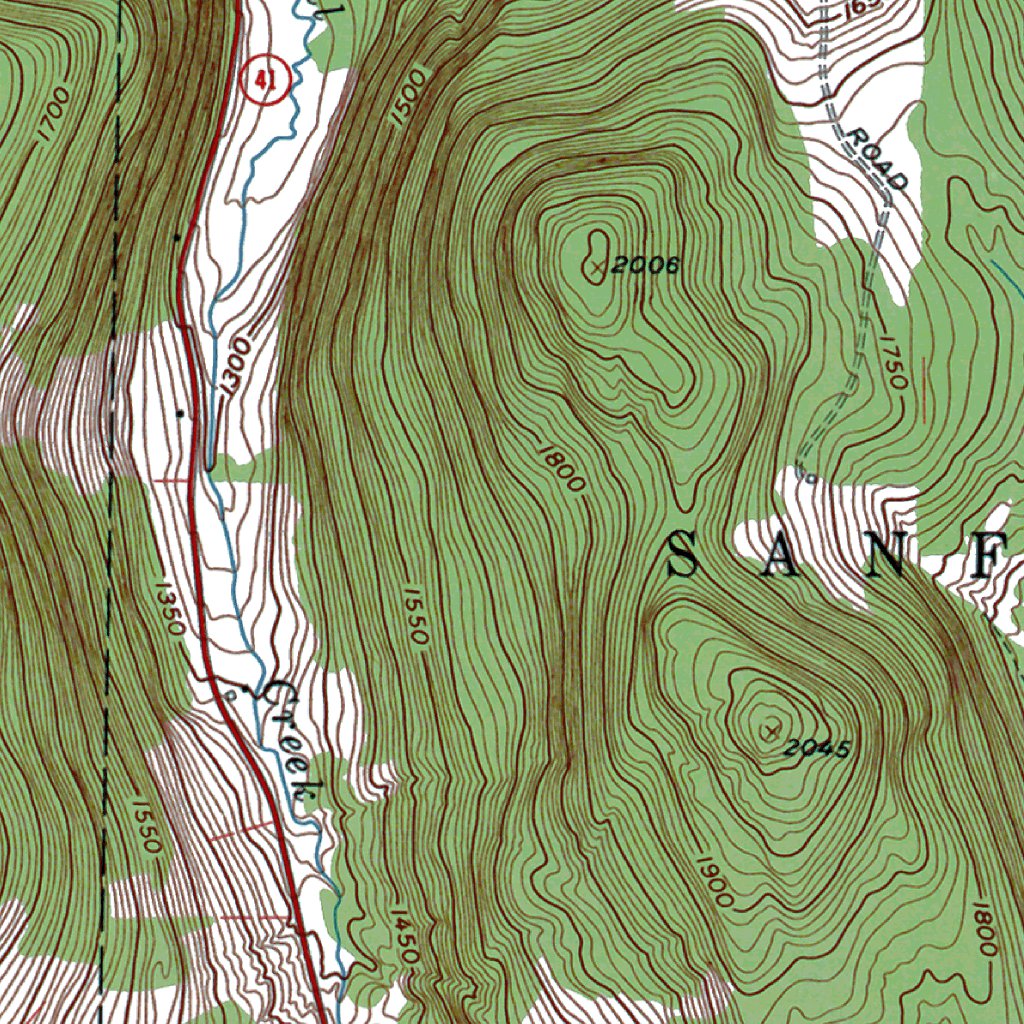 NY-Afton: Authoritative US Topos 1957 Map by Western Michigan ...