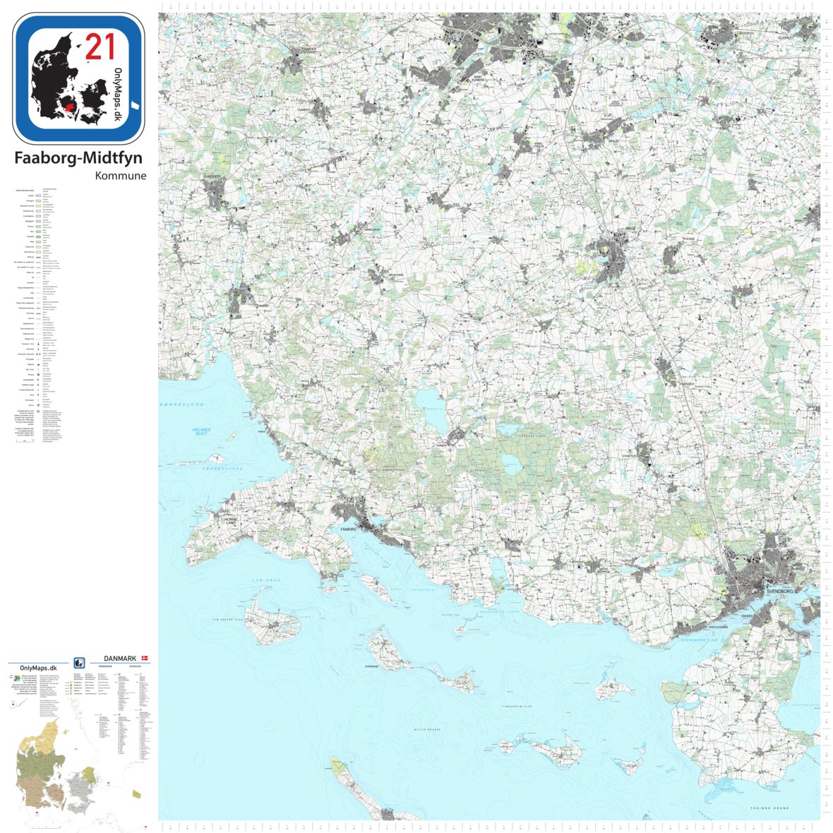 21_Faaborg-Midtfyn_kommune_DK Map by OnlyMaps.dk | Avenza Maps