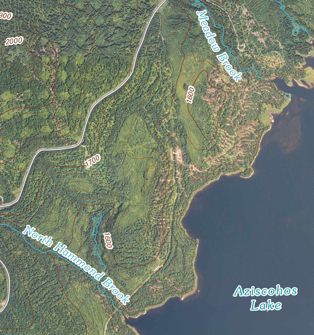 Maine - Bosebuck Mountain - Rangeley Lakes Map by ad nauseam | Avenza Maps