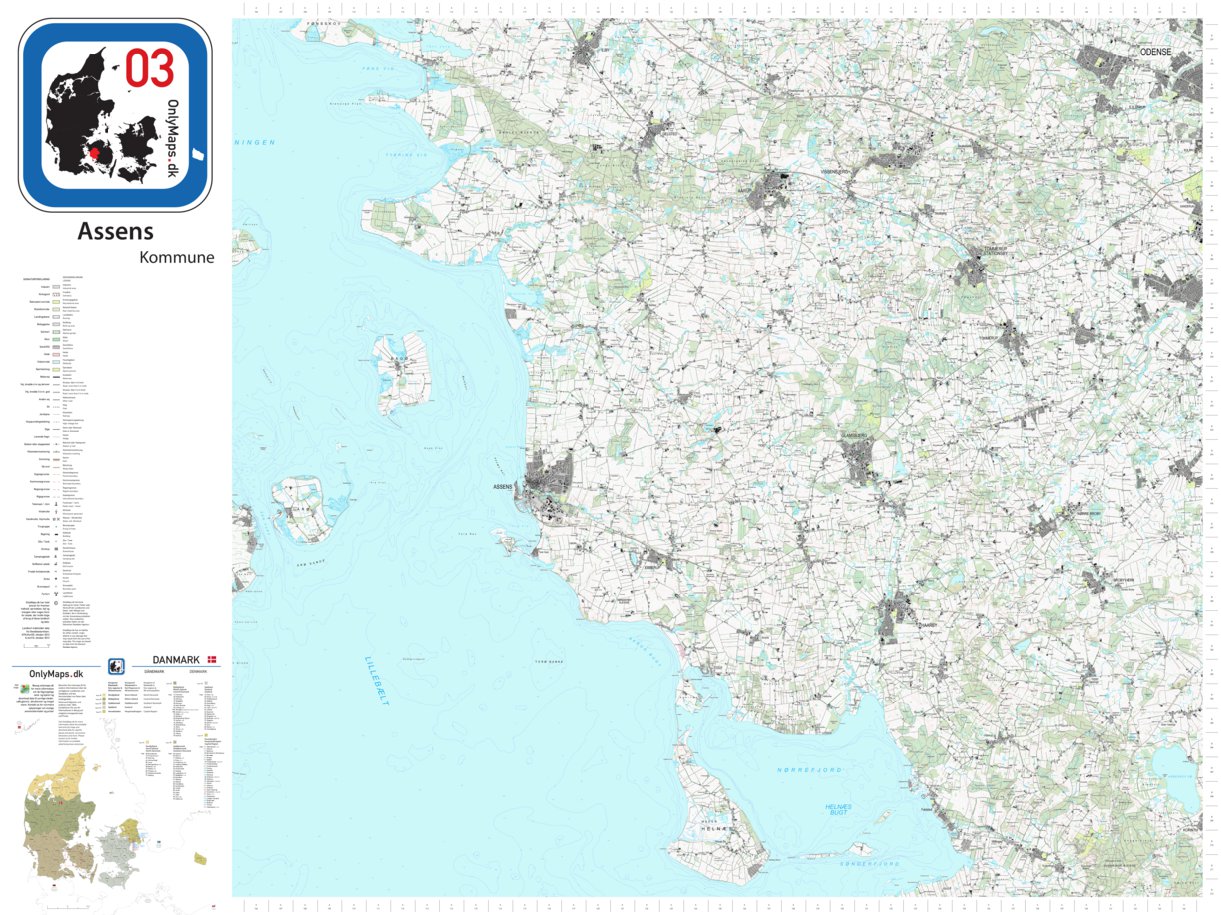 03_Assens_kommune_DK Map by OnlyMaps.dk | Avenza Maps