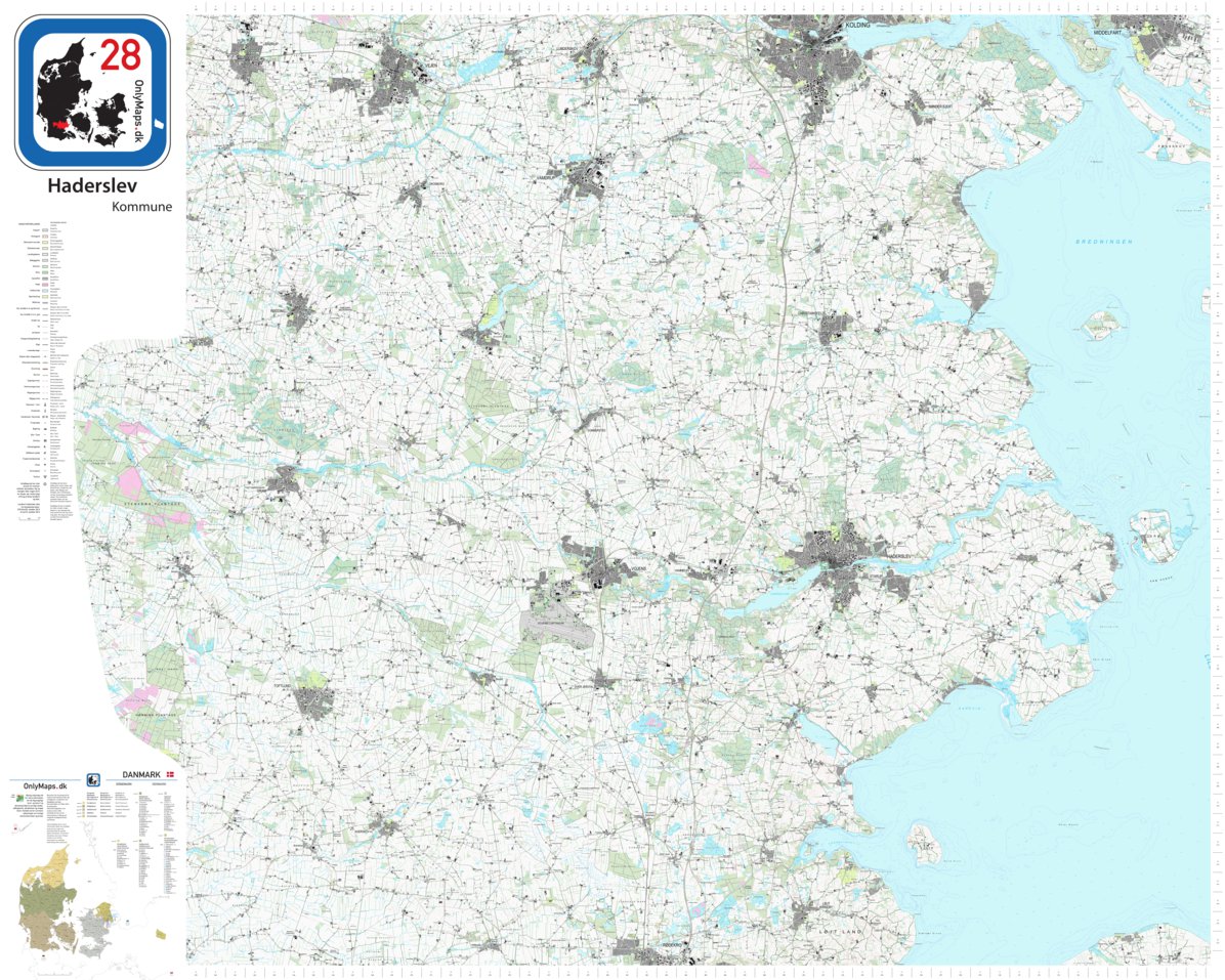 28_Haderslev_kommune_DK Map by OnlyMaps.dk | Avenza Maps