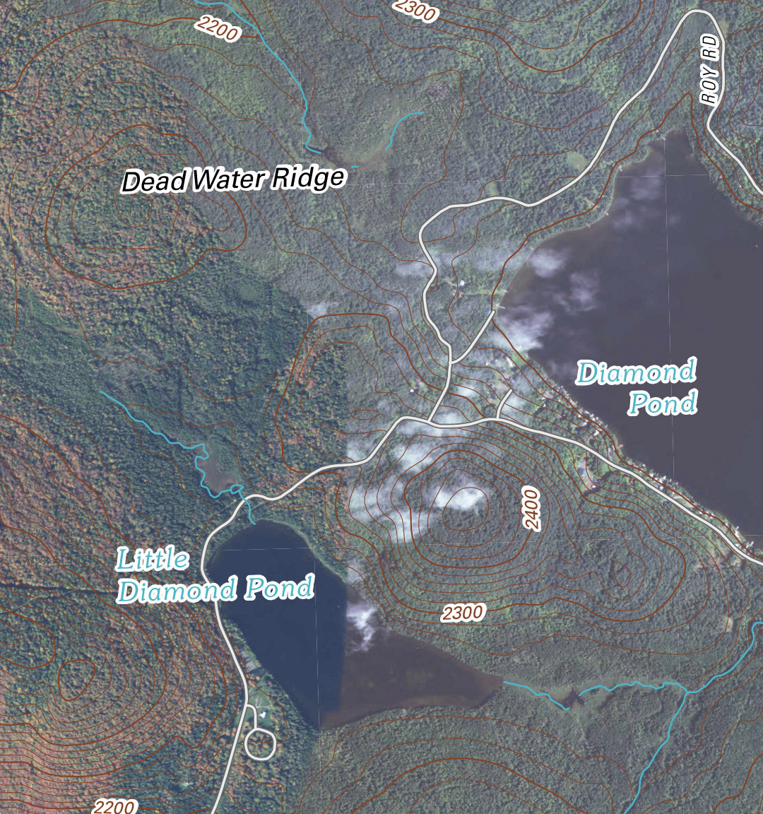New Hampshire - Diamond Pond - Rangeley Area Map by ad nauseam | Avenza Maps