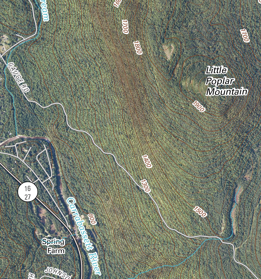 Maine - Poplar Mountain - Rangeley Area Map by ad nauseam | Avenza Maps