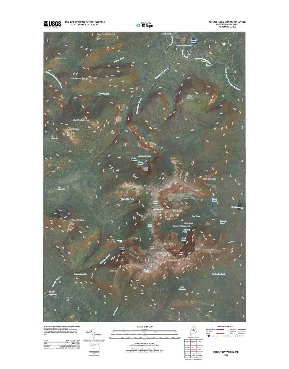 Maine - Mount Katahdin - Baxter State Park Map by ad nauseam | Avenza Maps