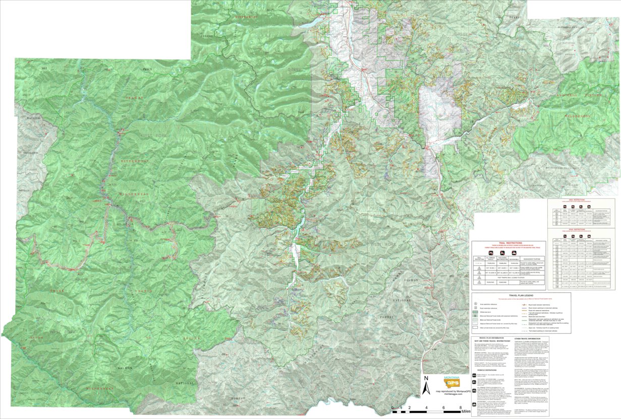 Bitterroot National Forest South (2 of 2) Map by MontanaGPS | Avenza Maps