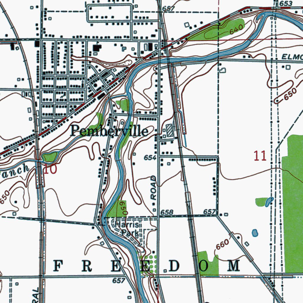 OH-Pemberville: Authoritative US Topos 1969 Map by Western Michigan ...
