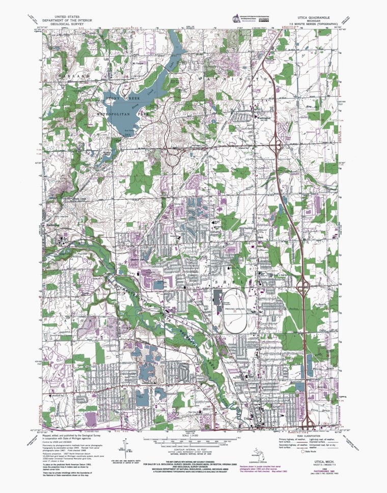 MI-Utica: Authoritative US Topos 1968 Map by Western Michigan ...