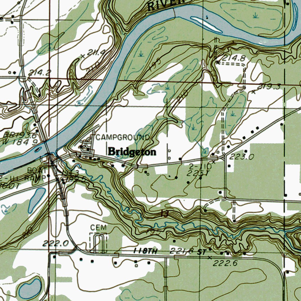 MI-Bridgeton: Authoritative US Topos 1985 Map by Western Michigan ...