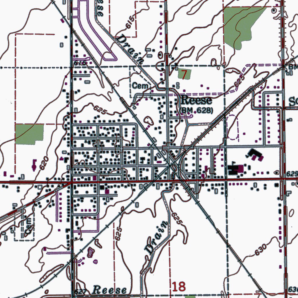 MI-Reese: Authoritative US Topos 1963 Map by Western Michigan ...