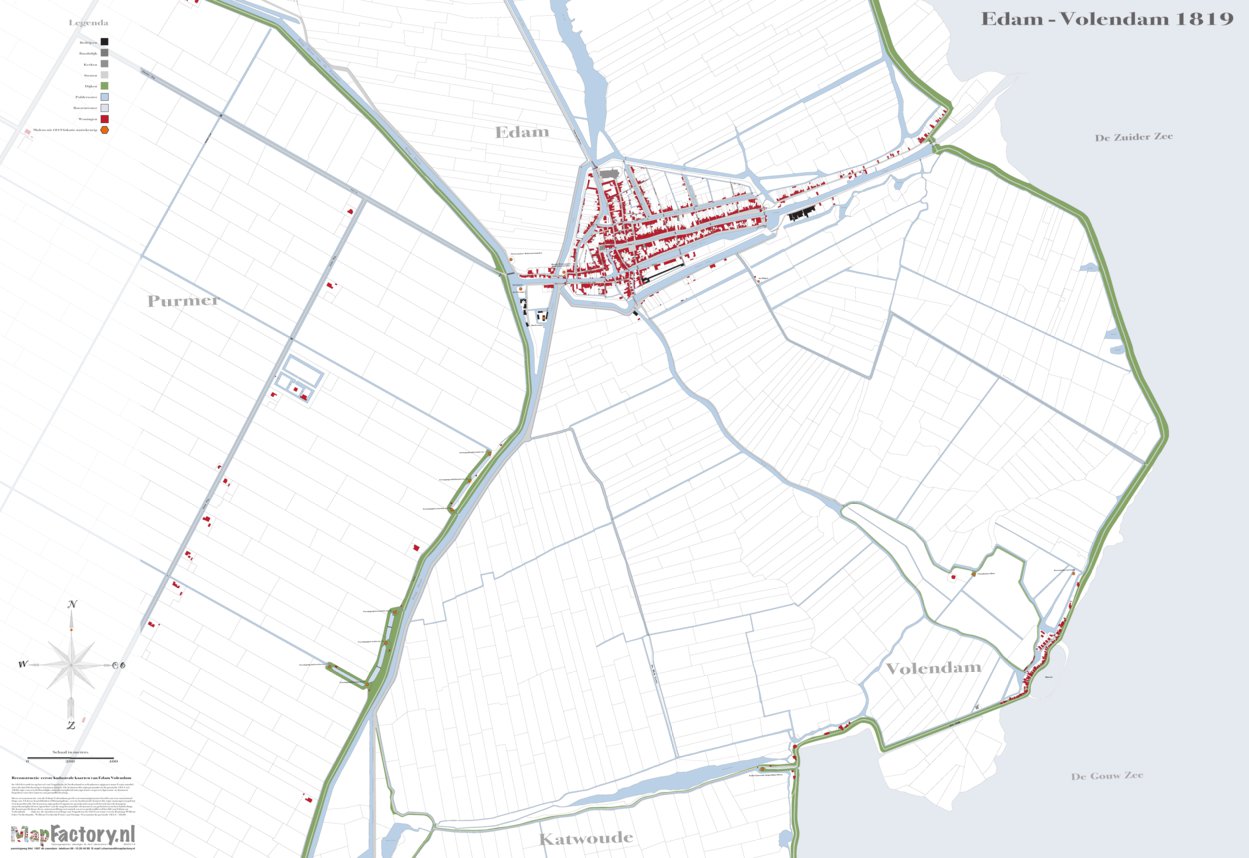 Edam-Volendam 1819 Map by Mapfactory | Avenza Maps