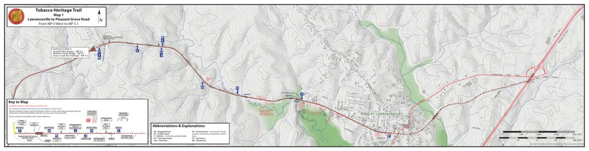 THT 01 - Tobacco Heritage Trail, Map 1 by Southside Planning District ...