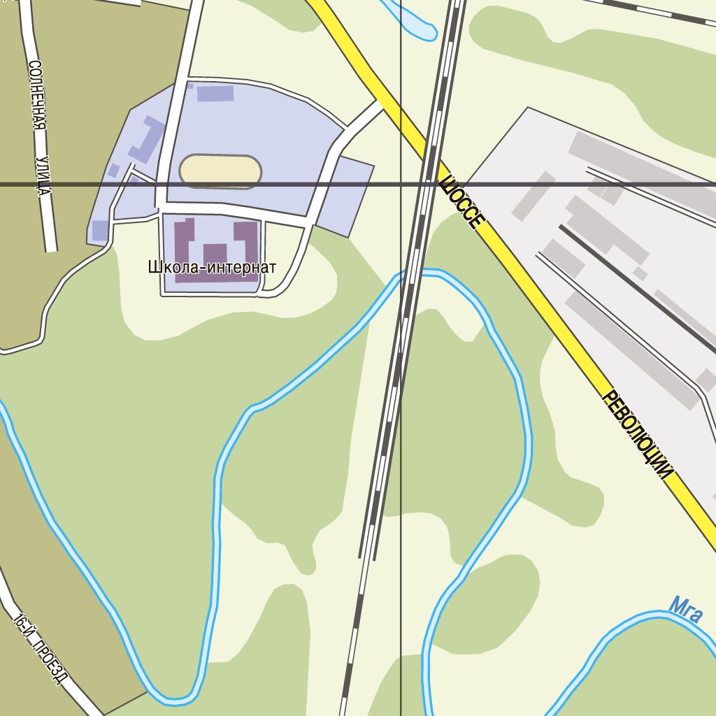 Мга, план посёлка. Mga Town Plan Map by Waldin | Avenza Maps