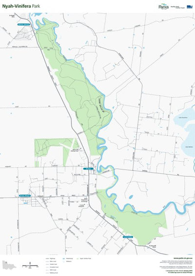 Nyah-Vinifera Park Visitor Guide Map by Parks Victoria | Avenza Maps