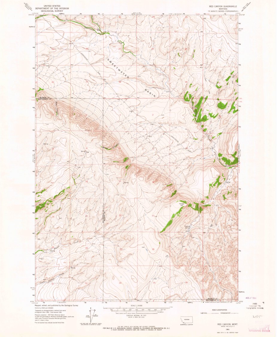 Red Canyon, Montana Map by University of Washington | Avenza Maps