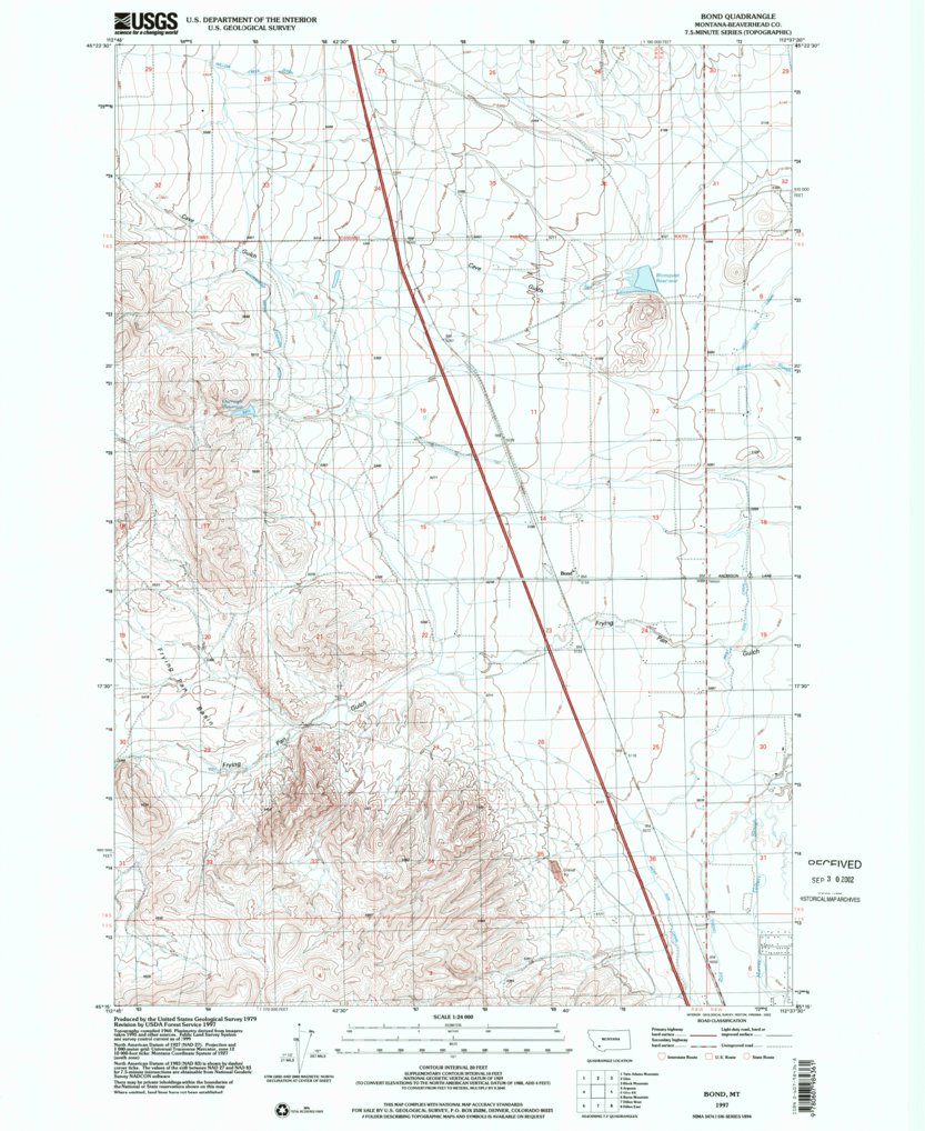Bond, Montana Map by University of Washington | Avenza Maps