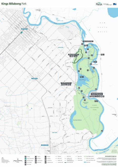 Kings Billabong Park Visitor Guide Map by Parks Victoria | Avenza Maps