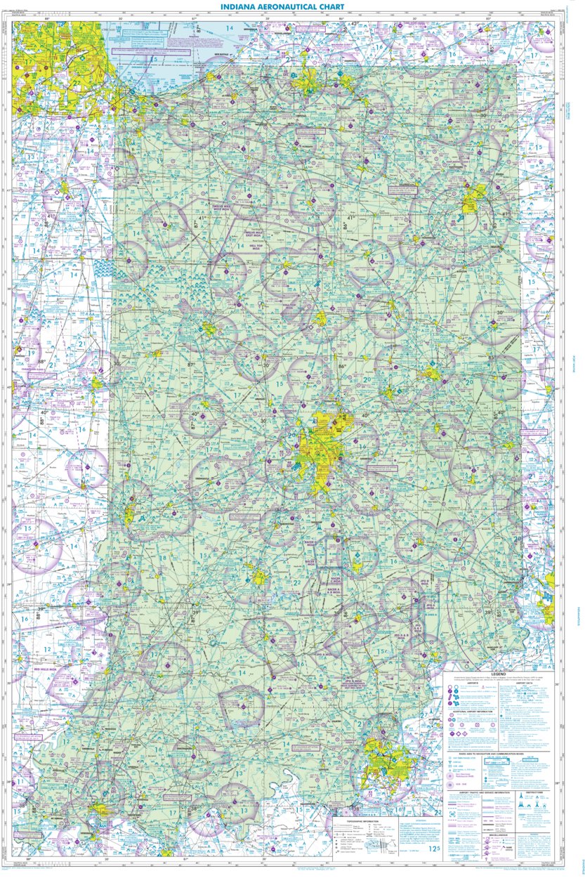 Indiana Aeronautical Chart Map by Avenza Systems Inc. | Avenza Maps