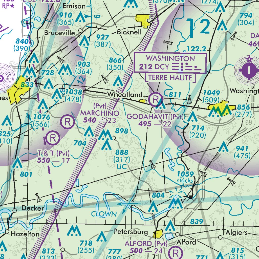 Indiana Aeronautical Chart Map by Avenza Systems Inc. | Avenza Maps