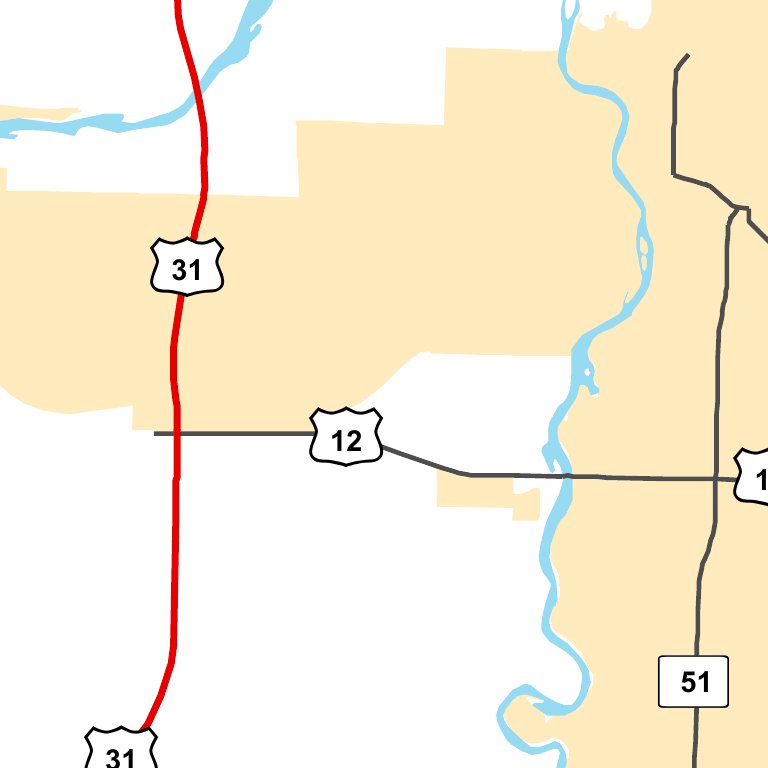 National Highway System: South Bend, IN/MI Map by Avenza Systems Inc ...