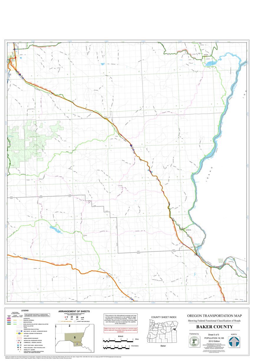 Baker County Sheet 5 Map by Avenza Systems Inc. | Avenza Maps