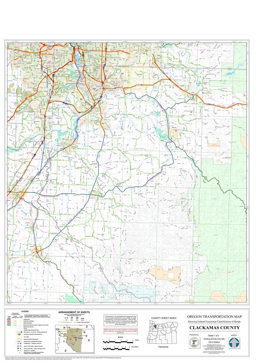 Clackamas County Sheet 1 Map by Avenza Systems Inc. | Avenza Maps