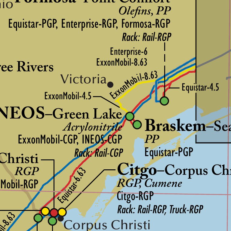 P1 Gulf Coast Propylene Systems Overview Map by PetroChem Wire | Avenza ...