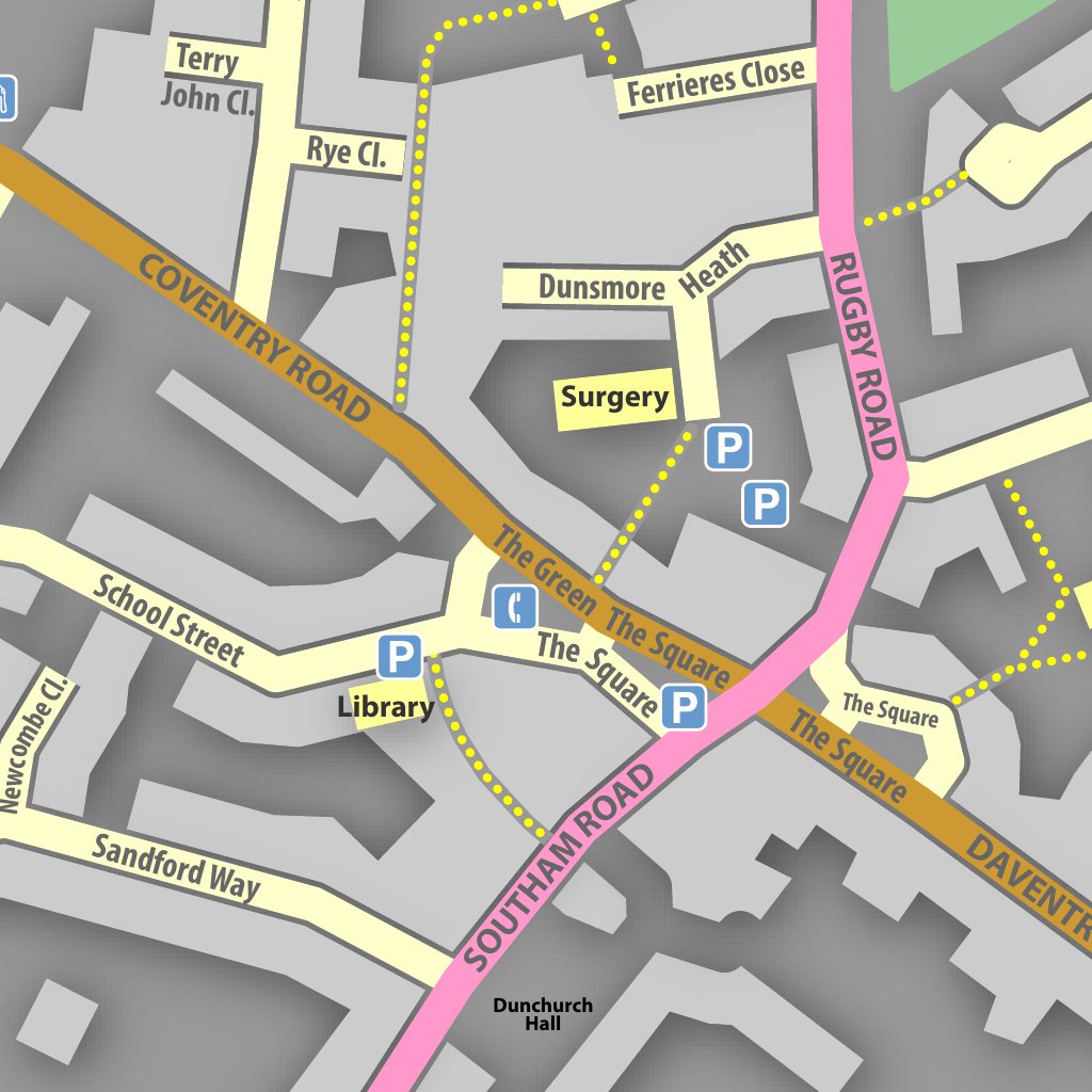 Dunchurch Village Map by millamap | Avenza Maps