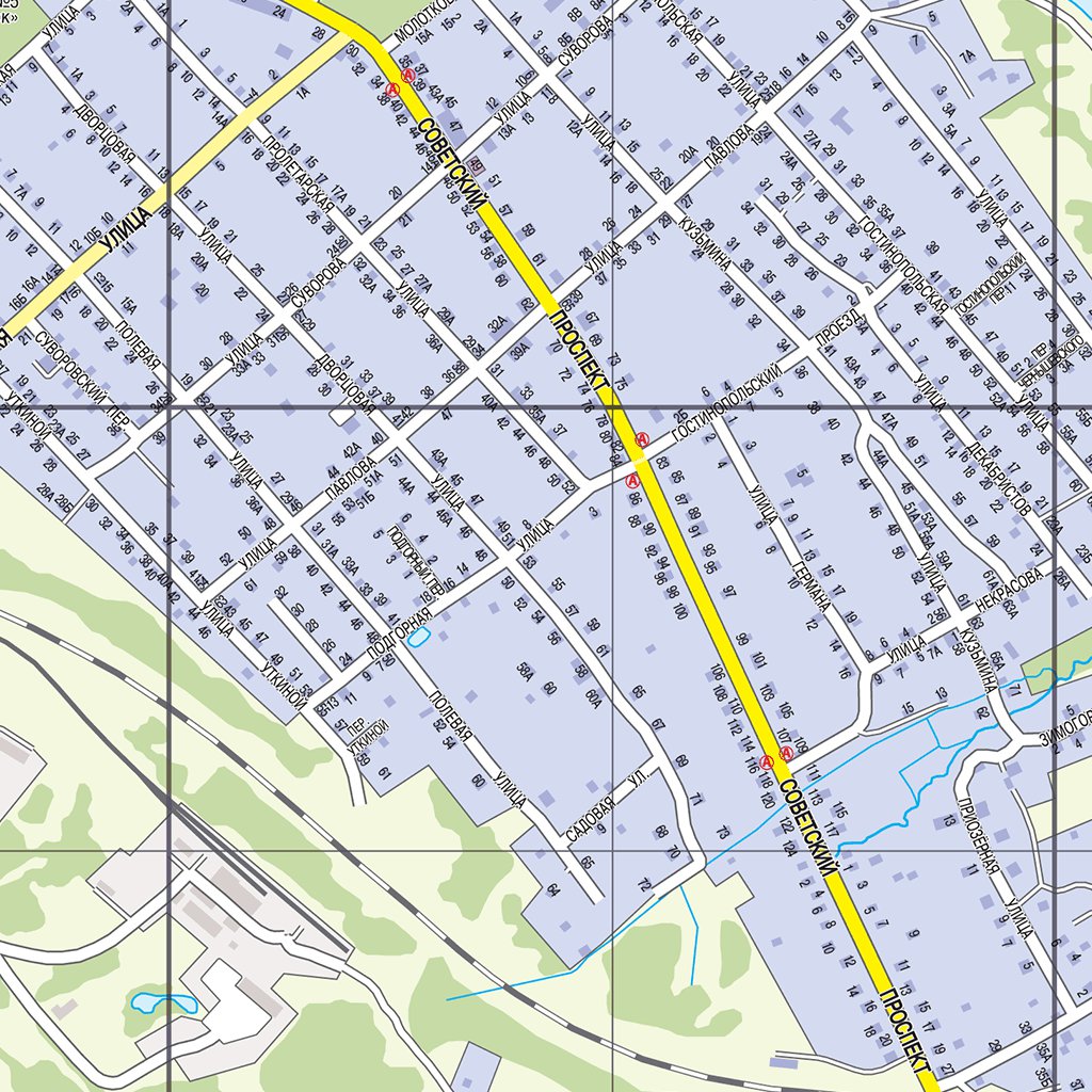Валдай, план города. Valday Town Plan Map by Waldin | Avenza Maps