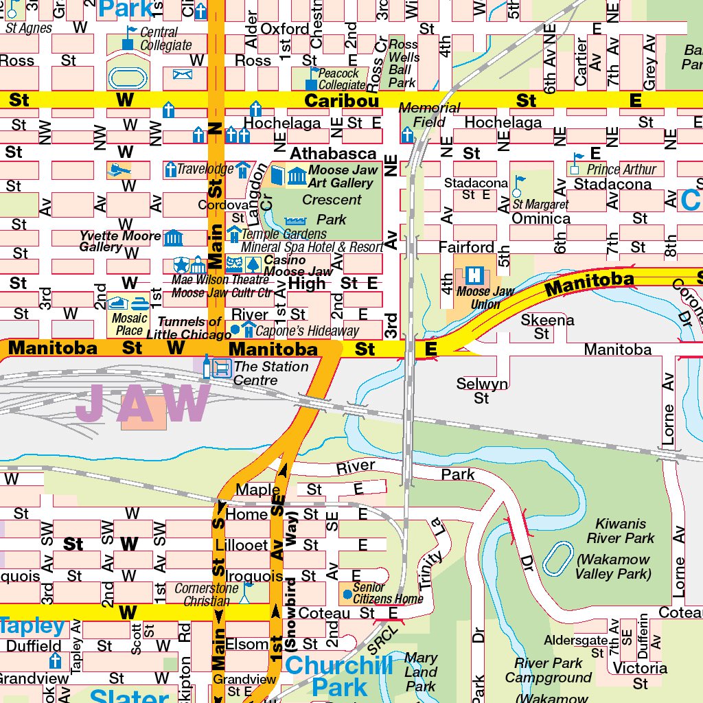 Moose Jaw, SK Map by Mapmobility Corp. | Avenza Maps