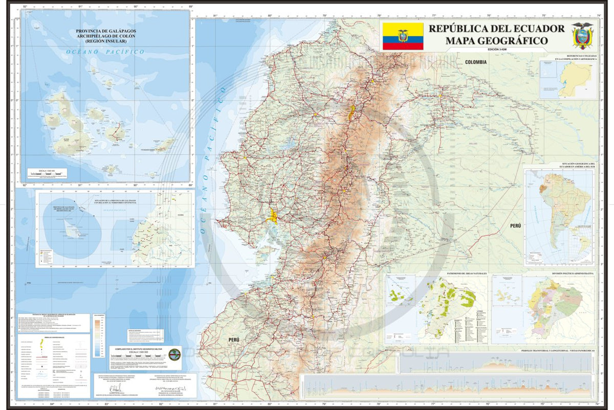 Mapa Geografico del Ecuador 2012 Map by Avenza Systems Inc. | Avenza Maps