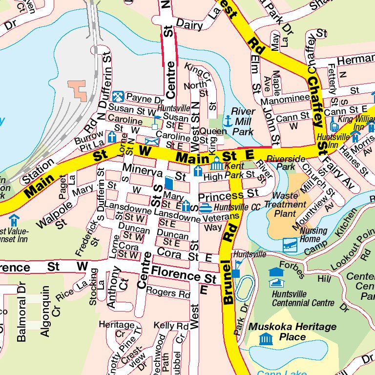 Huntsville, ON Map by Mapmobility Corp. | Avenza Maps