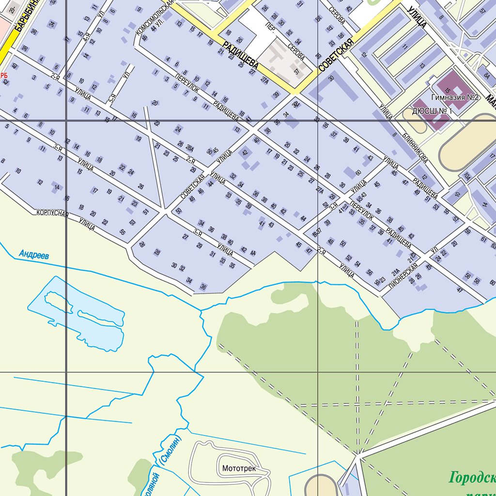 Тосно, план города. Tosno Town Plan Map by Waldin | Avenza Maps