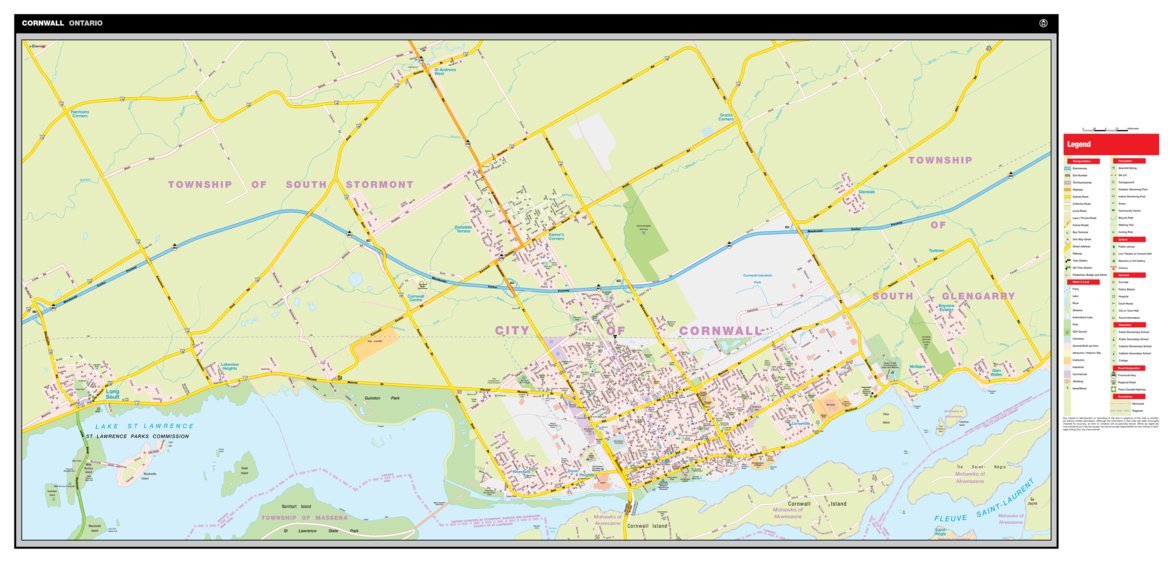 Cornwall, ON Map by Mapmobility Corp. | Avenza Maps